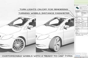 arquicar43_Golf Cart - arquitree Revit families