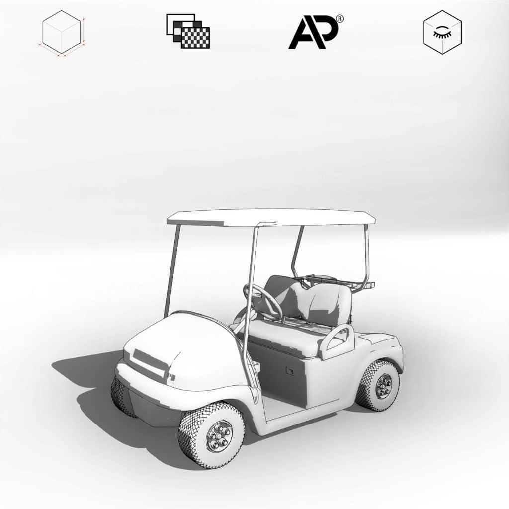 arquicar43_Golf Cart - arquitree Revit families